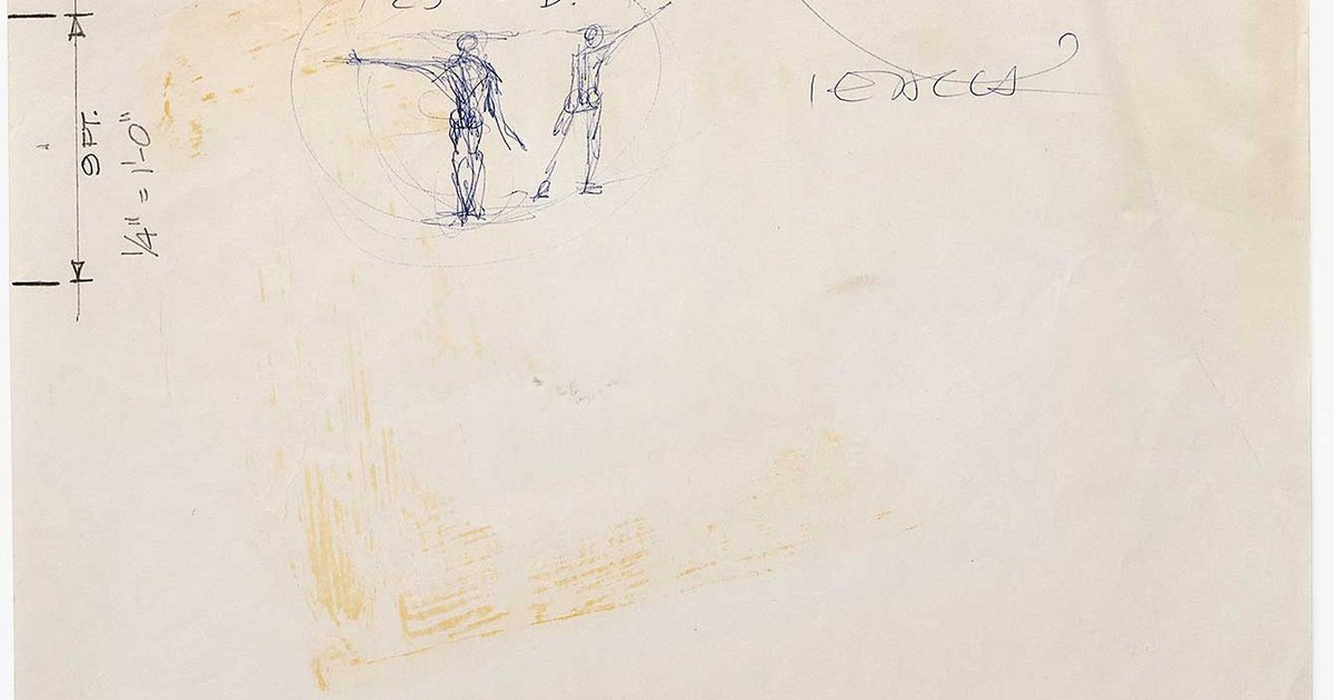 Drawing Study by Ray Eames for ECS Flyer | Eames Institute